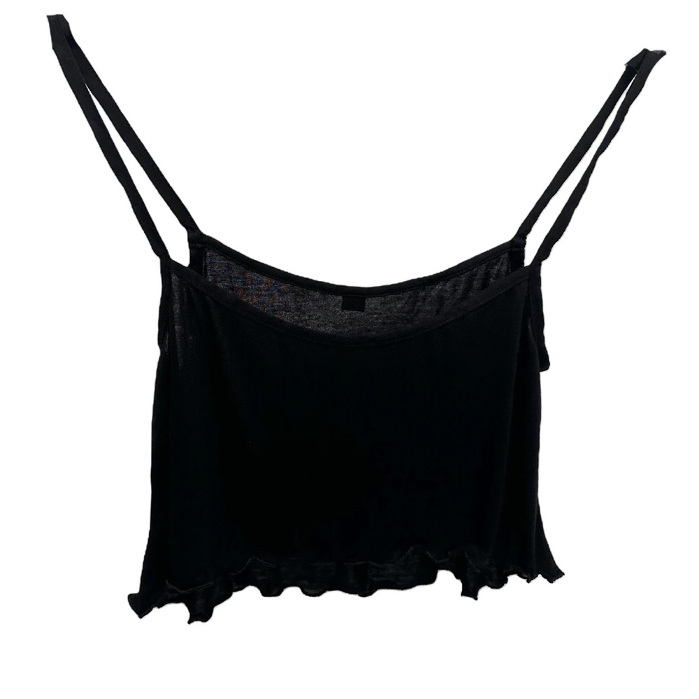 Wicked Weasel Black Crop Top Tank Top Gem